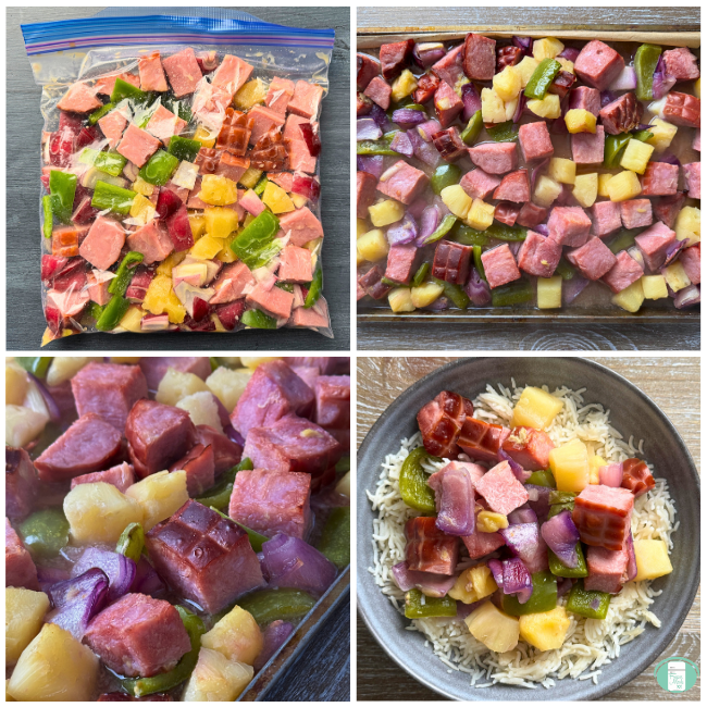 Hawaiian Ham Sheet Pan - Freezer Meals 101